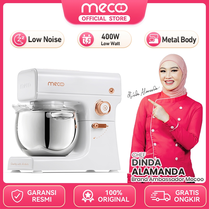 Jual Mecoo Aesthetic Premium Stand Mixer 6 Liter Smart LED Silent Motor ...