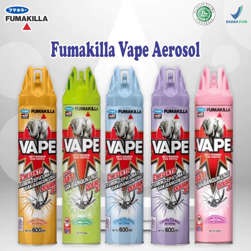 Jual FUMAKILLA VAPE AEROSOL 600ML OBAT NYAMUK DAN KECOA | Shopee Indonesia