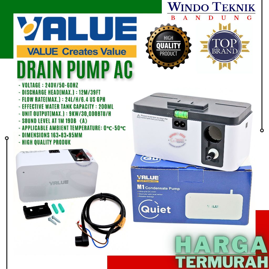 Jual DRAIN PUMP AC - CONDENSATE PUMP VALUE M1 QUIET VALUE POMPA AC ...