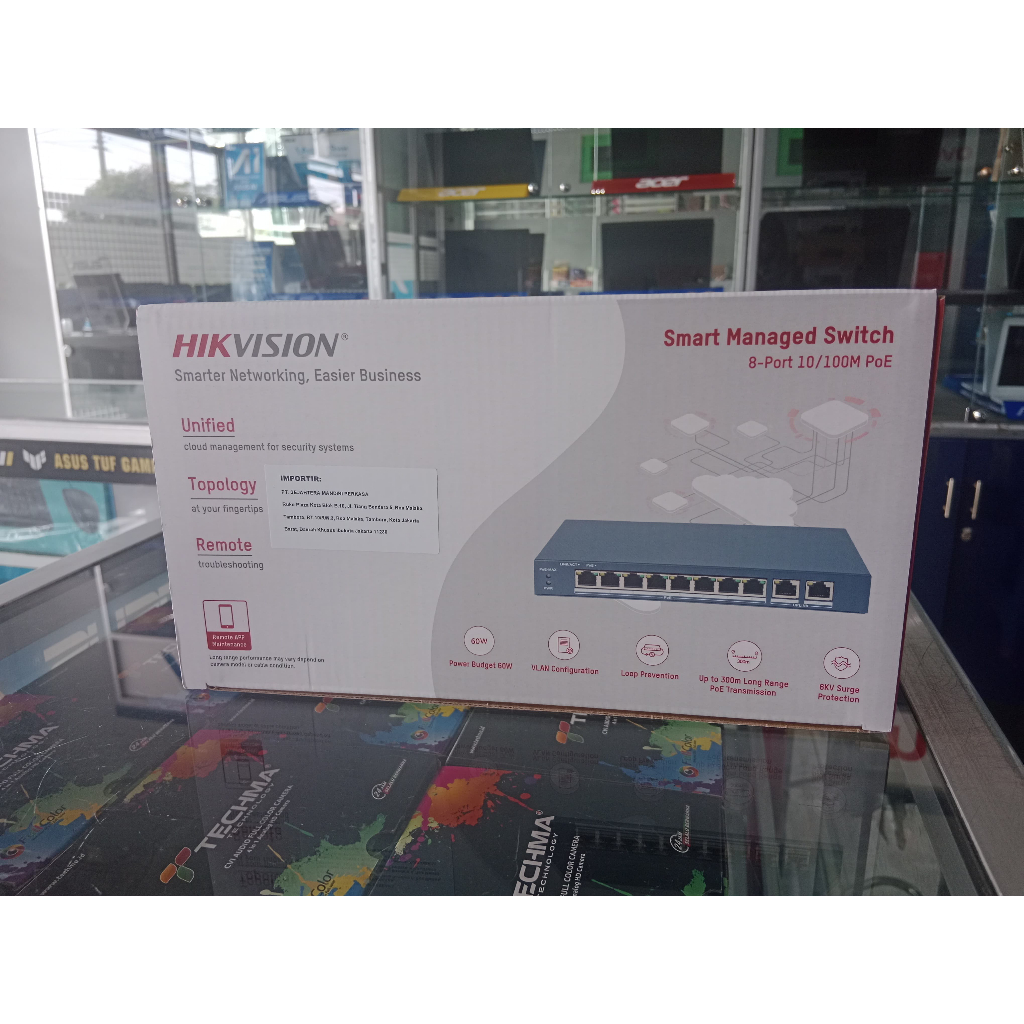 Jual HIKVISION Switch Hub POE DS-3E0109P-E/M 8 port PoE 100Mbps Switch ...