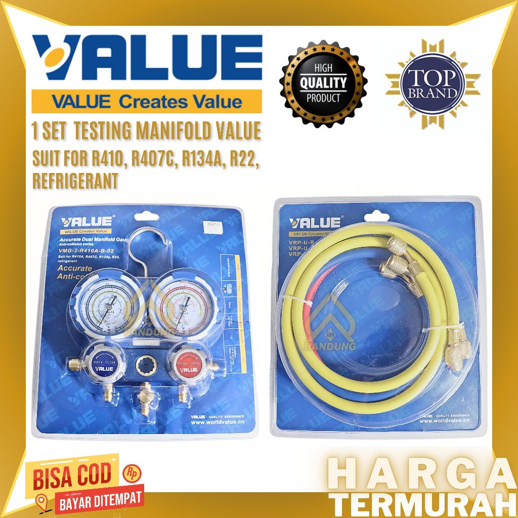 Jual TESTING MANIFOLD VALUE ANALIZER / ANALISER / DOUBLE R22 / R410 r32 ...