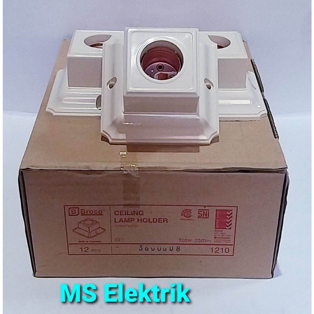 Jual BROCO Fitting Nempel / Fitting Plafon Plavon Segi 1210 ( Harga Paket Hemat Isi 12 Pcs ...
