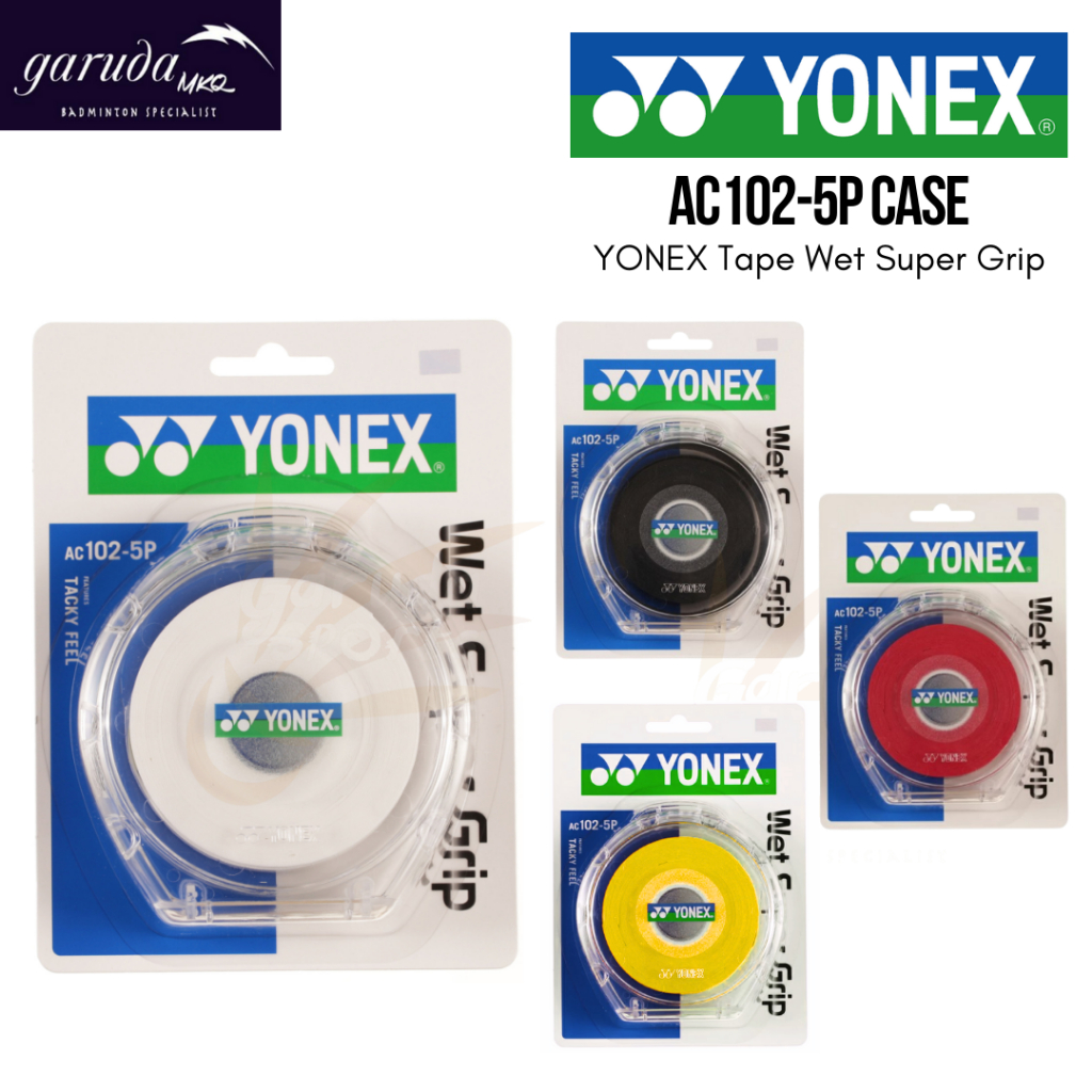 Jual Grip Raket Yonex AC 102-5P Grip Yonex / AC 102 - 5P Case JP CODE / YONEX Tennis Badminton ...
