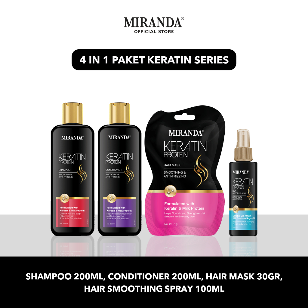 Jual Miranda Keratin Protein Series Hair Treatment Package 2in1/3in1 ...