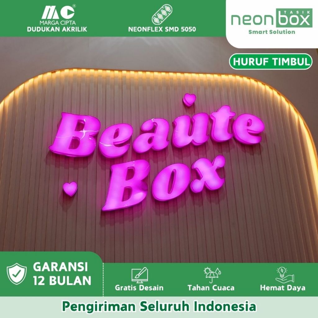 Jual Huruf Timbul Acrylic 3D Letter Led Lampu Menyala Plang Nama Huruf ...