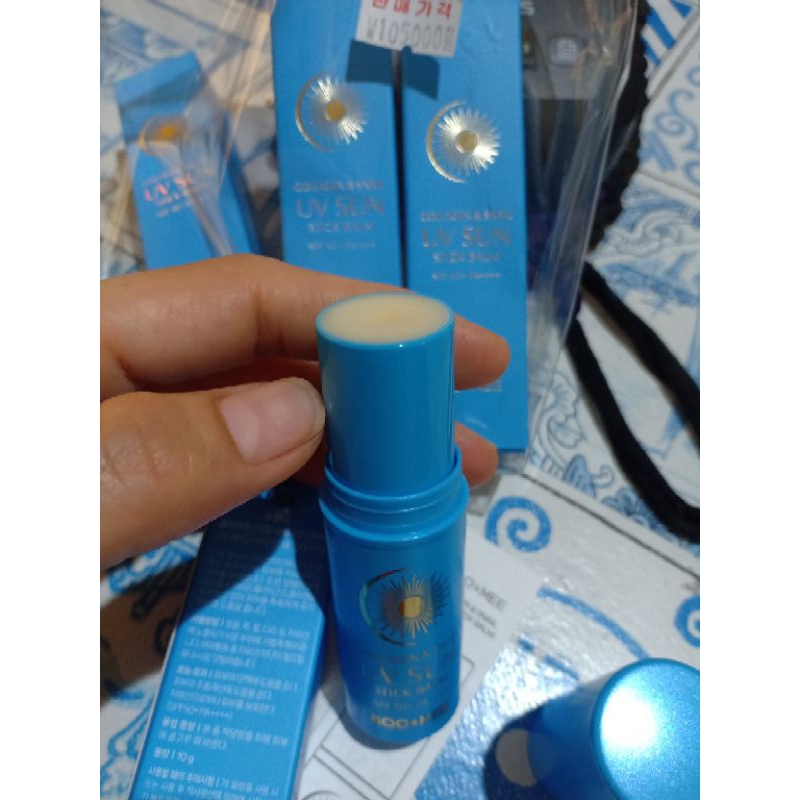 Jual uv sun stick balm collagen & snail soo&mee spf 50+ PA++++ SOO&MEE made in Korea / collagen ...