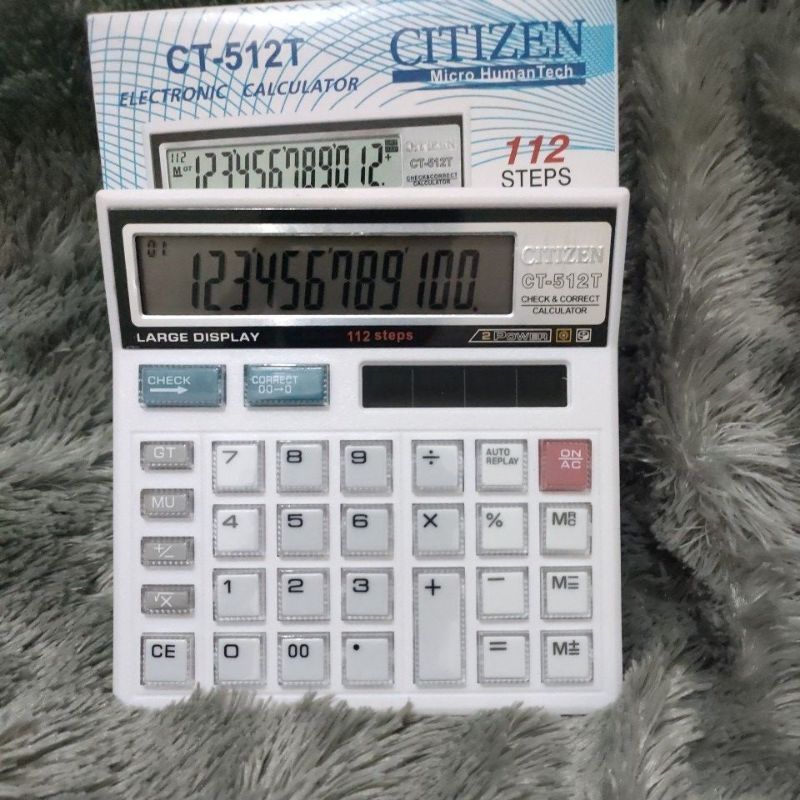 Jual kalkulator 12 digit citizen&esa 512-T big display/kalkulator check ...