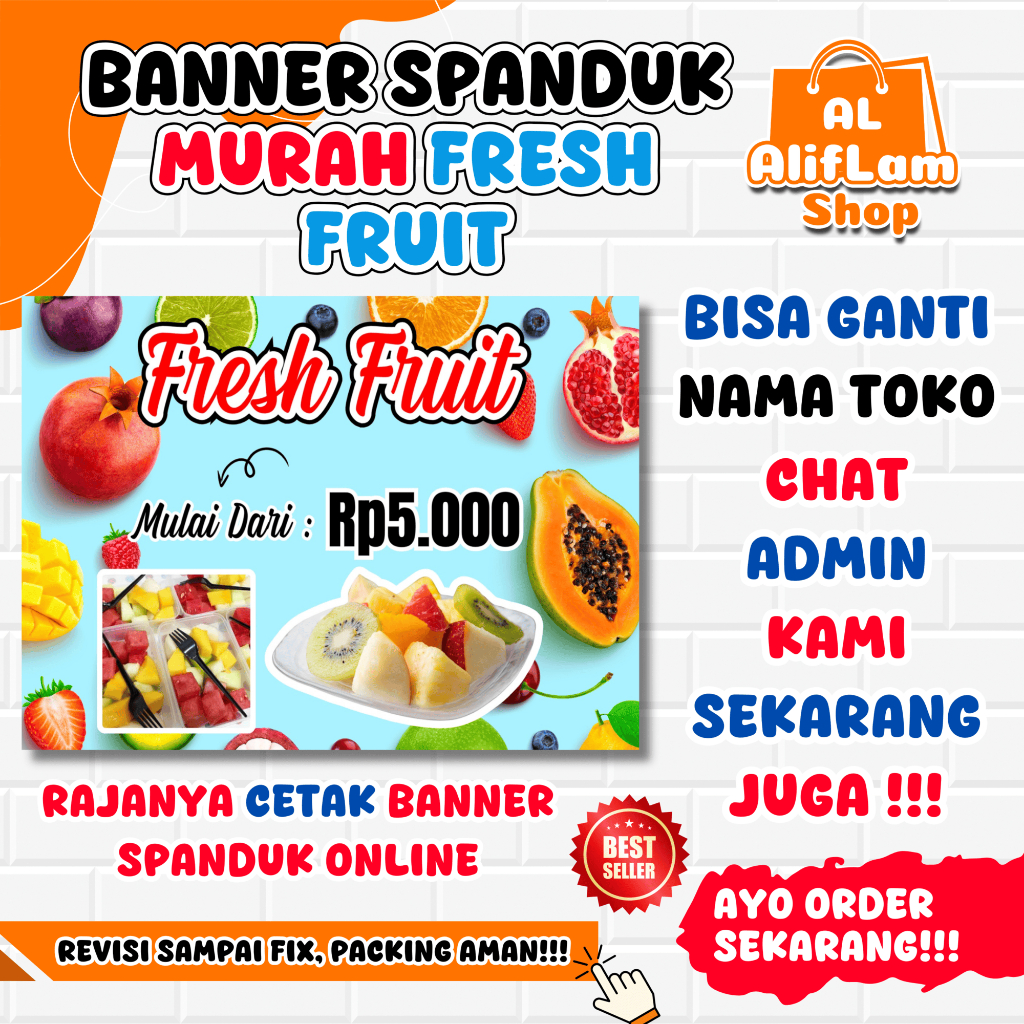 Jual CETAK BANNER SPANDUK FRESH FRUIT | VERSI AS_72 | BISA REQUEST ...