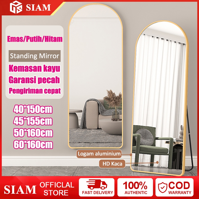 Jual [Garansi-Kemasan kayu] Standing mirror Cermin standing Cermin ...