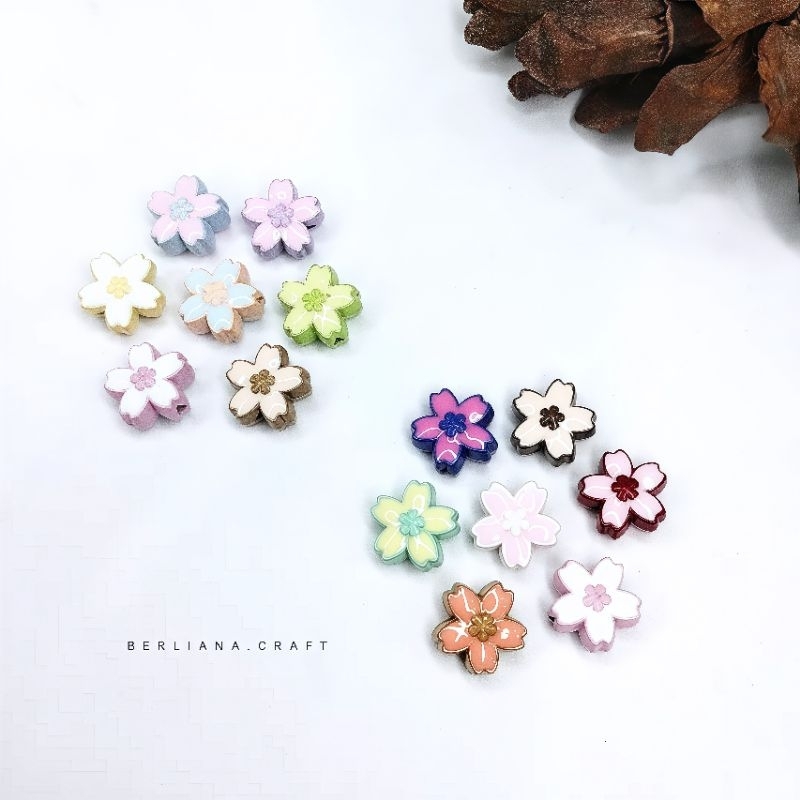 Jual (1 Pcs) Manik Besi Bunga Sakura Lancip | Shopee Indonesia
