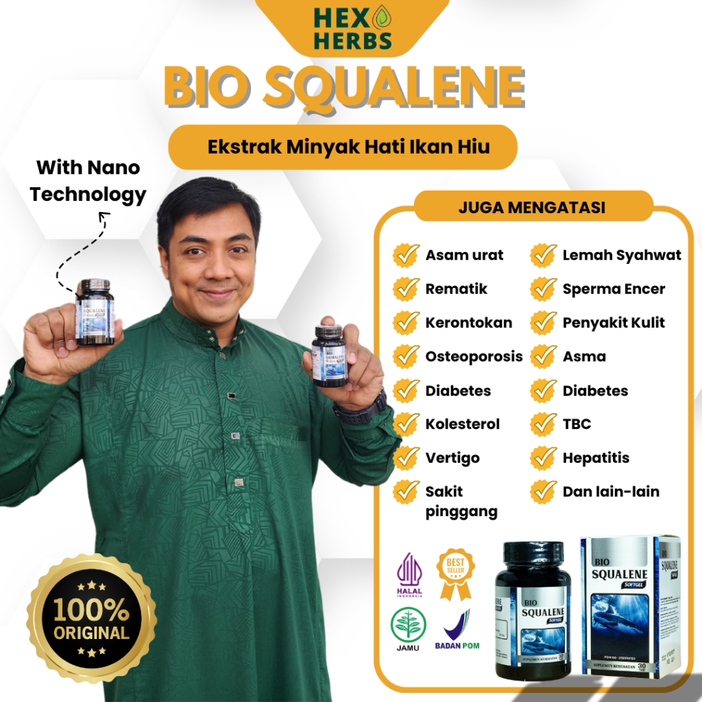 Jual BIO SQUALENE SOFTGEL - Minyak Ikan Hiu Asli 100% ORIGINAL - Minyak ...