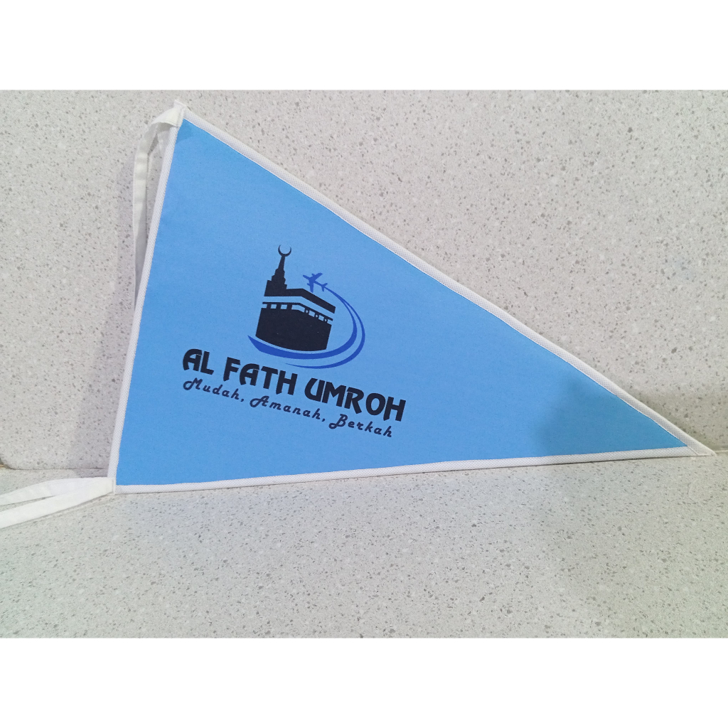 Jual Cetak Bendera Travel/Bendera Custom Segitiga/Cetak Bendera Travel ...
