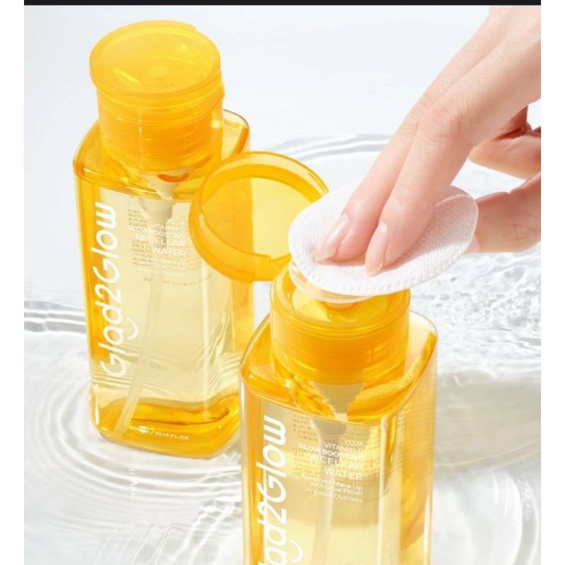 Jual Glad2Glow Miccelar Water 130ml (Cherry Blossom Betaine, Yuja ...