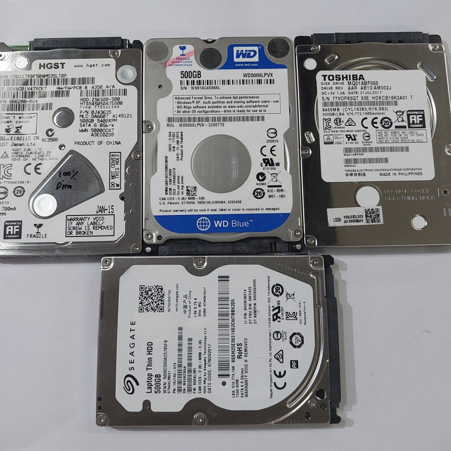 Jual hdd hardisk laptop 500GB sata 2,5inch murah sentinel bawah 100% ...