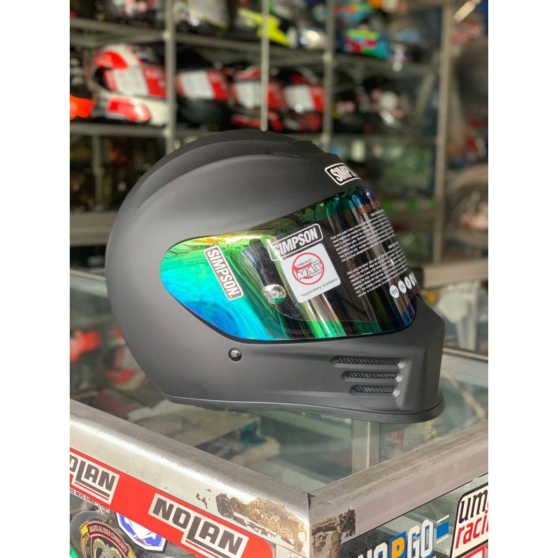 Jual HELM SIMPSON SPEED BANDIT MATT BLACK | Shopee Indonesia