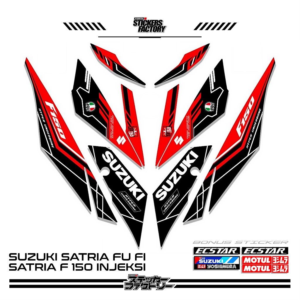 Jual STICKER STRIPING SUZUKI SATRIA F150 INJEKSI / MOTIF 40 / SUZUKI ...