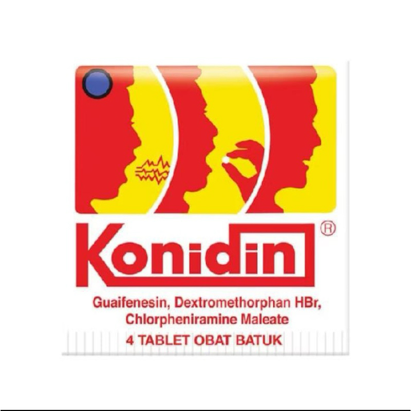 Jual KONIDIN OBAT BATUK TABLET BATUK KERING DAN BERDAHAK dexomethorpan ...