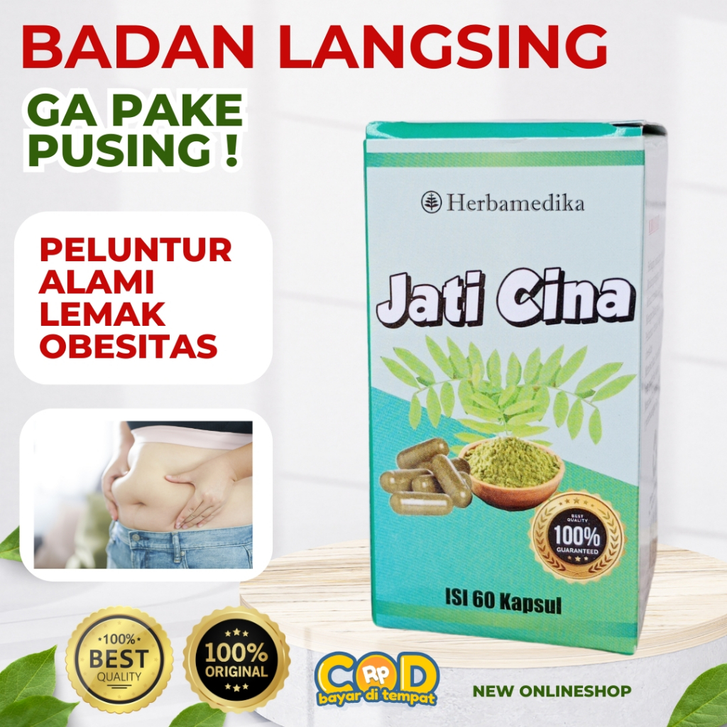 Jual Kapsul Daun Jati Cina atau Daun Sena Original isi 60 - Pembakar ...