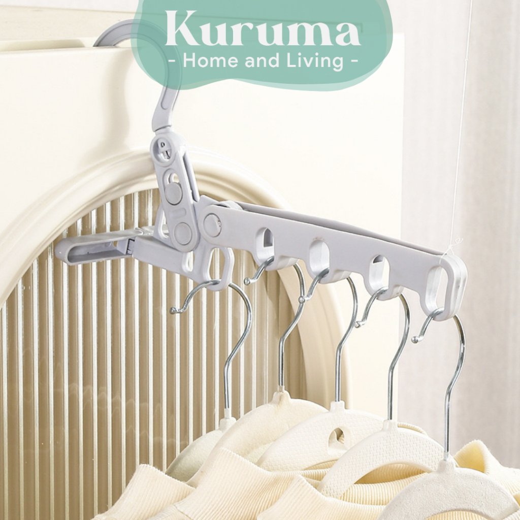 Jual KURUMA - KYU Hanger Handuk Portable Hook Baju Travel Jemuran ...