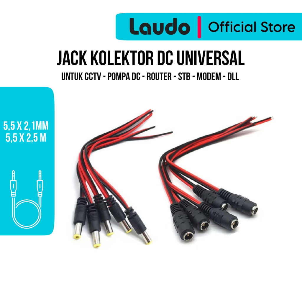 Jual Kabel Jack DC konektor Pompa DC CCTV DLL | Shopee Indonesia