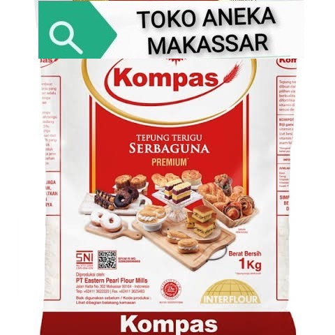 Jual TEPUNG TERIGU KOMPAS SERBAGUNA 1KG | Shopee Indonesia