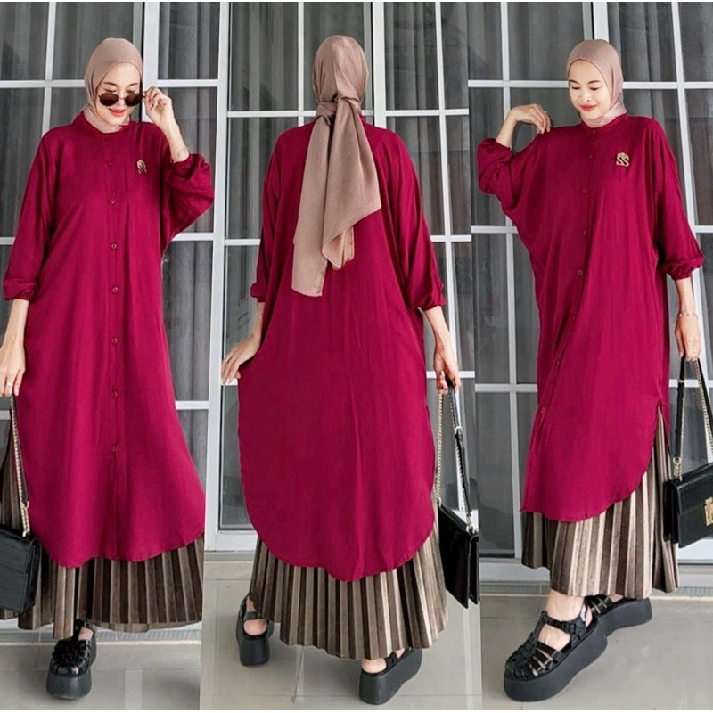 Jual YENARA LONG TUNIK / TUNIK JUMBO RAYON PREMIUM / TUNIK WANITA ...