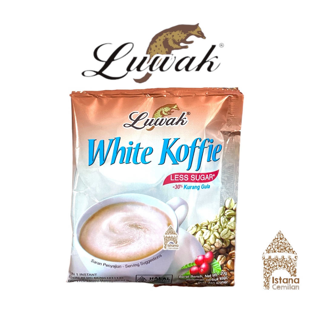 Jual Luwak White Koffie Less Sugar Sachet Kopi Instan 3 in 1 - SATUAN ...