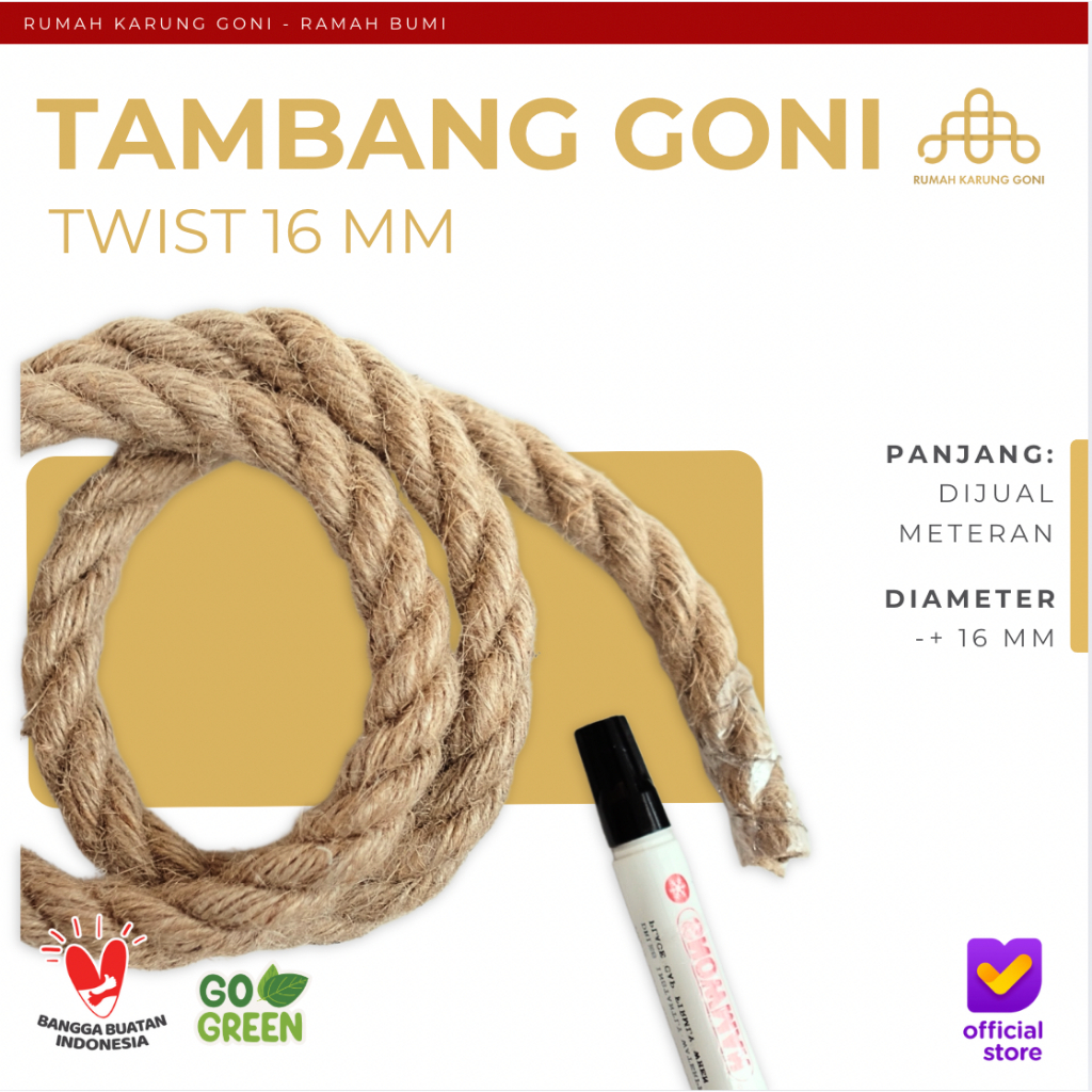 Jual Tali Tambang Goni 16MM Tali Tarik Tambang Jemuran Baju | Shopee ...