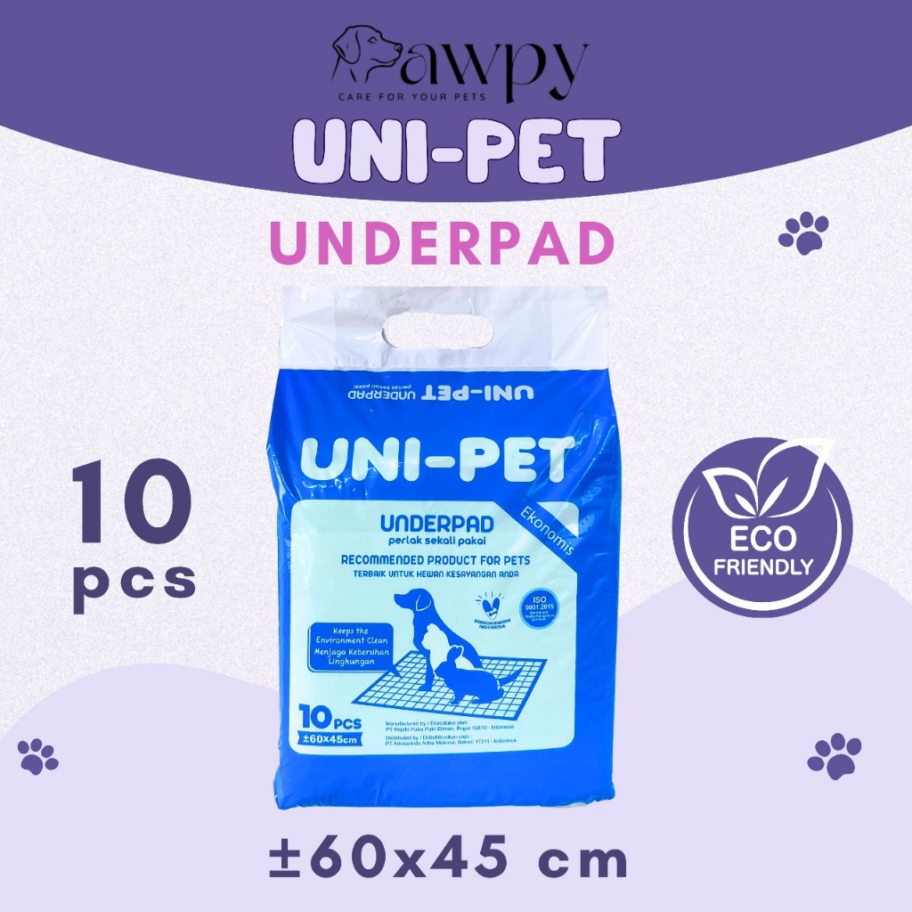 Jual [PAWPY] UNI-PET Underpad Alas Pipis Poop Anjing & Kucing 60x45cm ...