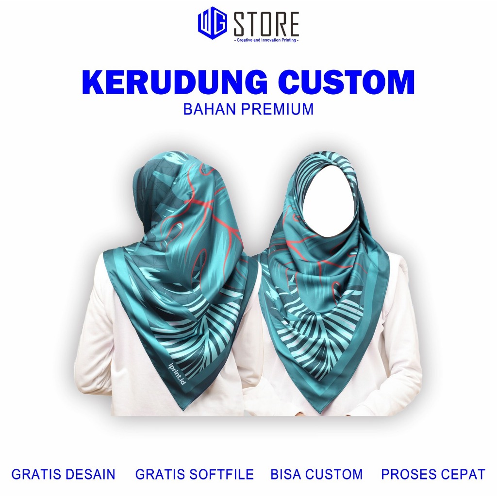 Jual Kerudung Custom Bahan Premium / hijab / jilbab / kerudung / bebas ...