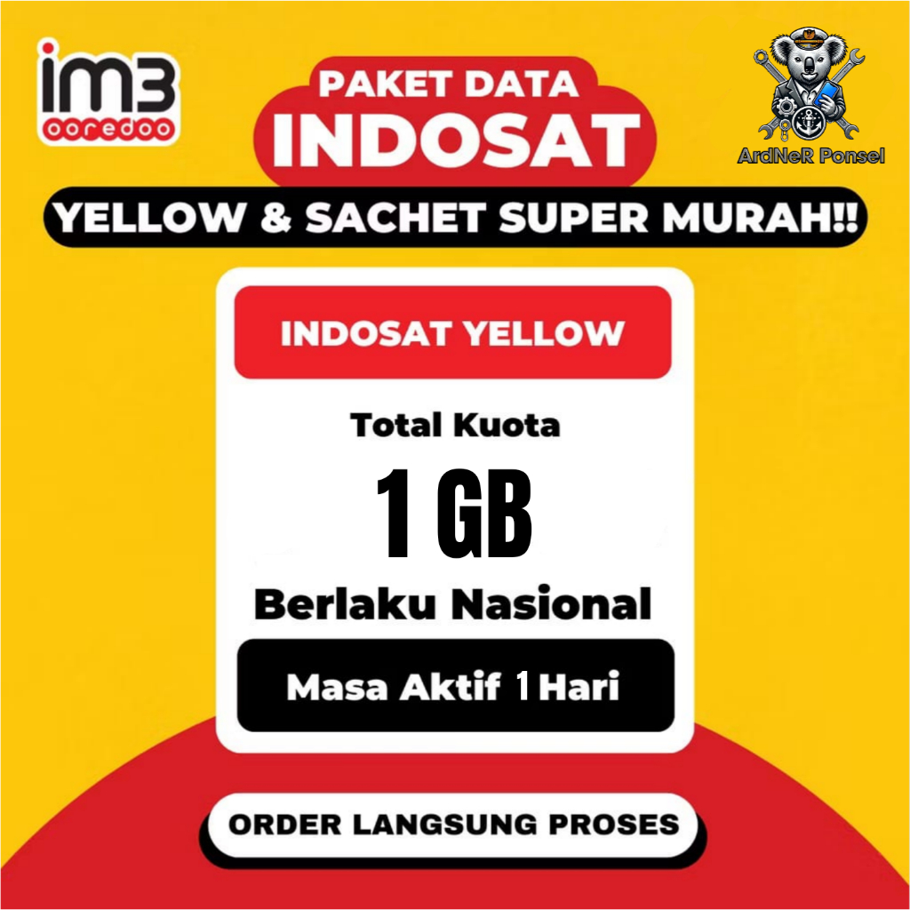 Jual Paket Data Indosat Yellow ( Paket Ekonomis Harian ) | Shopee Indonesia