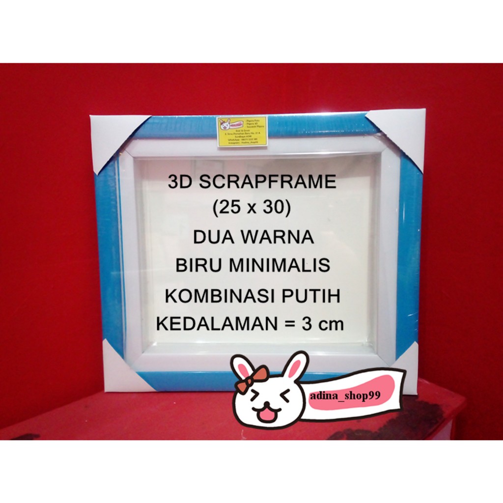 Jual Pigora 3D Scrapframe 25x30 Dua Warna (Biru Putih) | Shopee Indonesia