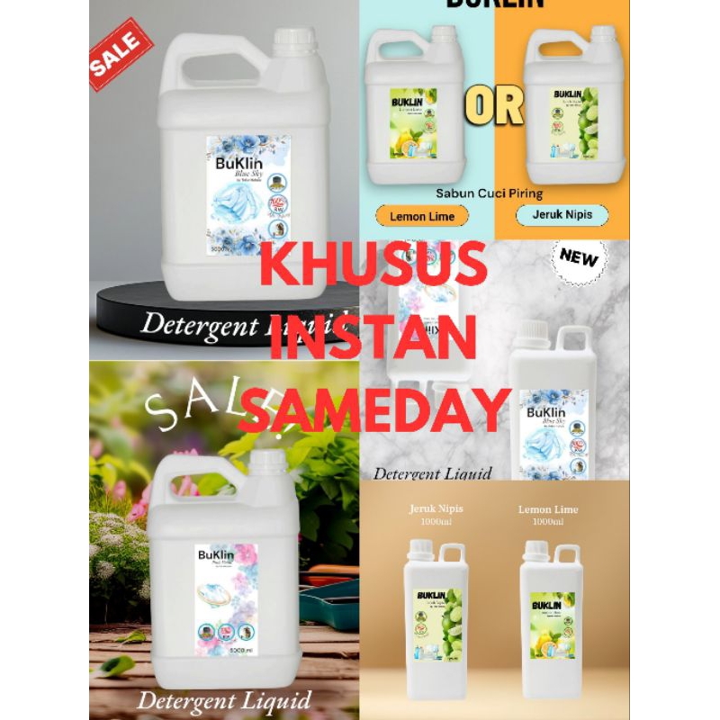 Jual BUKLIN SABUN CUCI PIRING DAN DETERGEN CAIR KHUSUS INSTAN ATAU ...