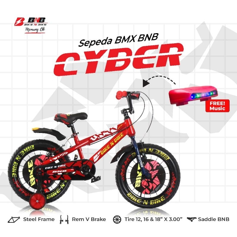 Jual Sepeda Anak BNB BMX 12 inch Cyber Ban Jumbo 3.0 | Shopee Indonesia