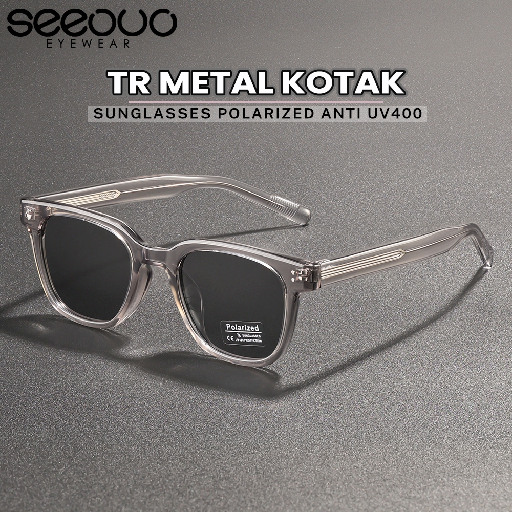 Jual Seeouo Kacamata Hitam Sunglasses Polarized Lensa Anti UV 400 Fashion Glasses Pria dan ...