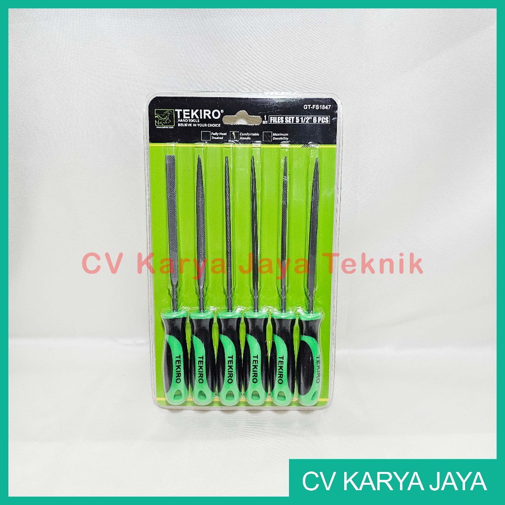Jual Kikir Kayu Besi Tekiro Set 6 pc 5,5 Inch (GT-FS1847) / Files Set ...