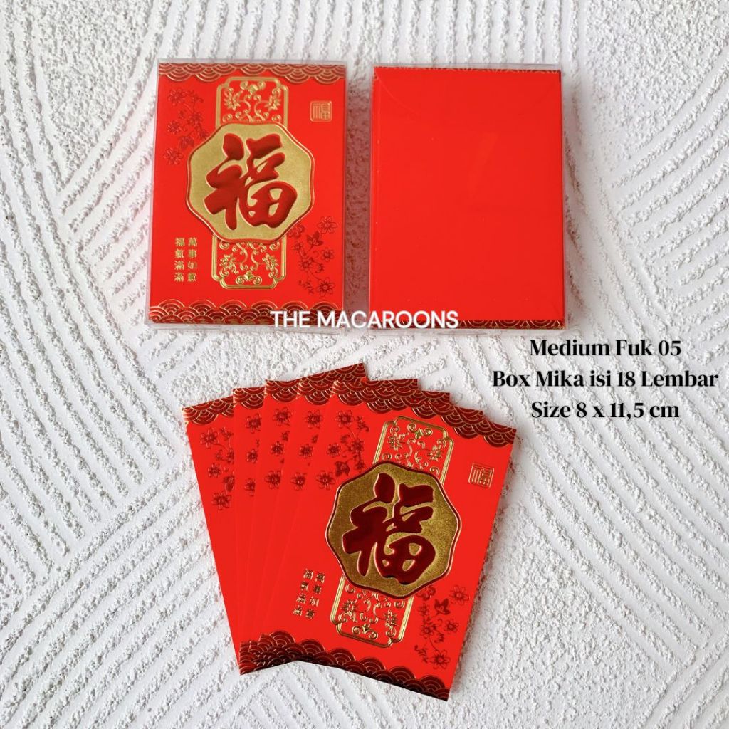 Jual Angpao Fuk Imlek Small / Amplop Kemasan Mika 18 Lembar - HONG BAO ...