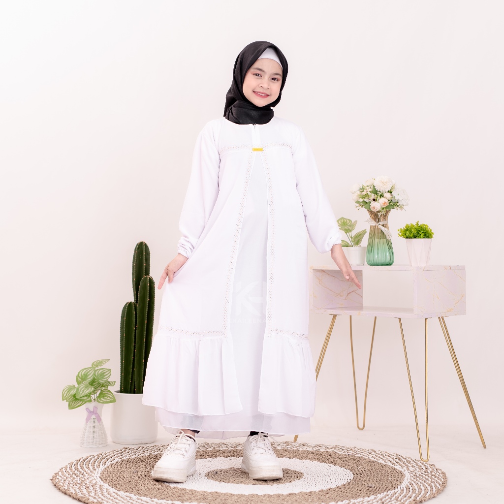 Jual Gamis Anak Perempuan Khaileena Dress Ceruty Swarovsky usia 6-14 ...