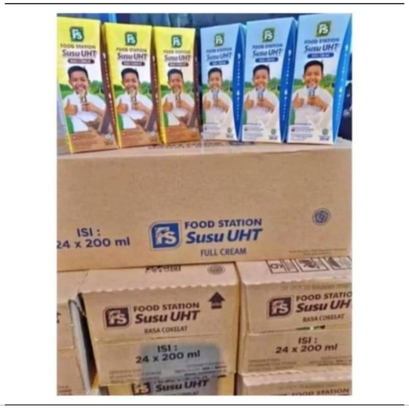 Jual Susu UHT FS Food Station 1 Dus isi 24pcs | Shopee Indonesia