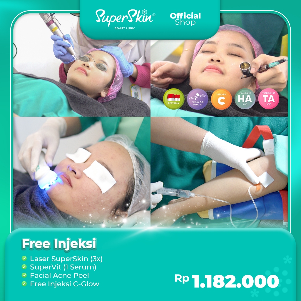 Jual Superskin Paket Free Injeksi: Laser 3x, Supervit 1 Serum, Facial ...