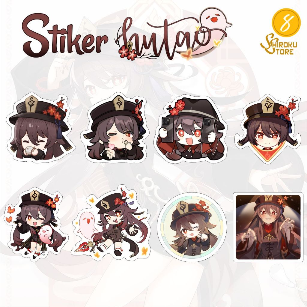 Jual Hu Tao Premium Sticker / Stiker Anti-Air Hutao Anime Game Genshin ...