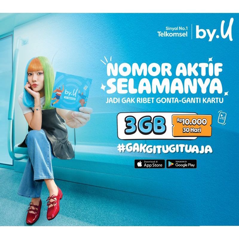 Jual kartu byu telkomsel + FREE kuota internet 3GB + MASA AKTIF KARTU ...
