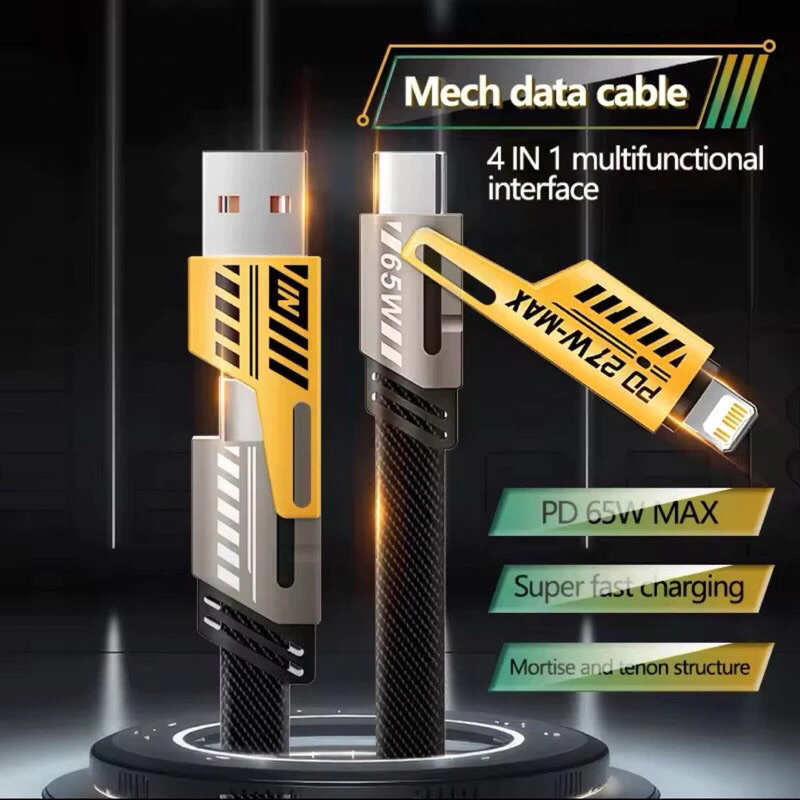 Jual Kabel Data Fast Charging 4 IN 1 USB Type A, Tipe C, iOS Multiple ...