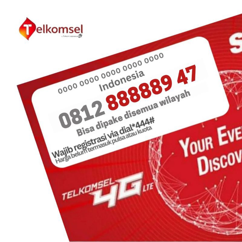 Jual Nomor Cantik Simpati Telkomsel Panca 888889 | Shopee Indonesia