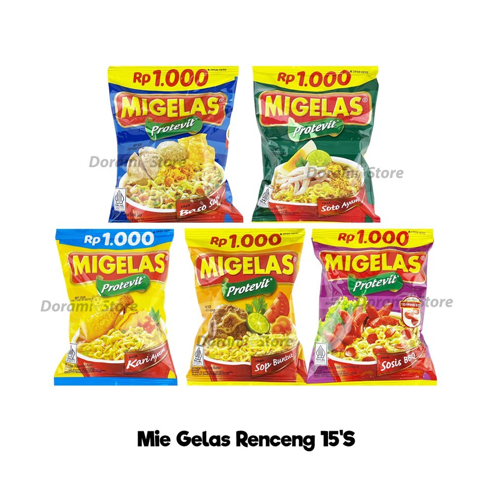 Jual MiGelas Renceng isi 15 sachet / Mie Gelas Instan Praktis Murah dan ...