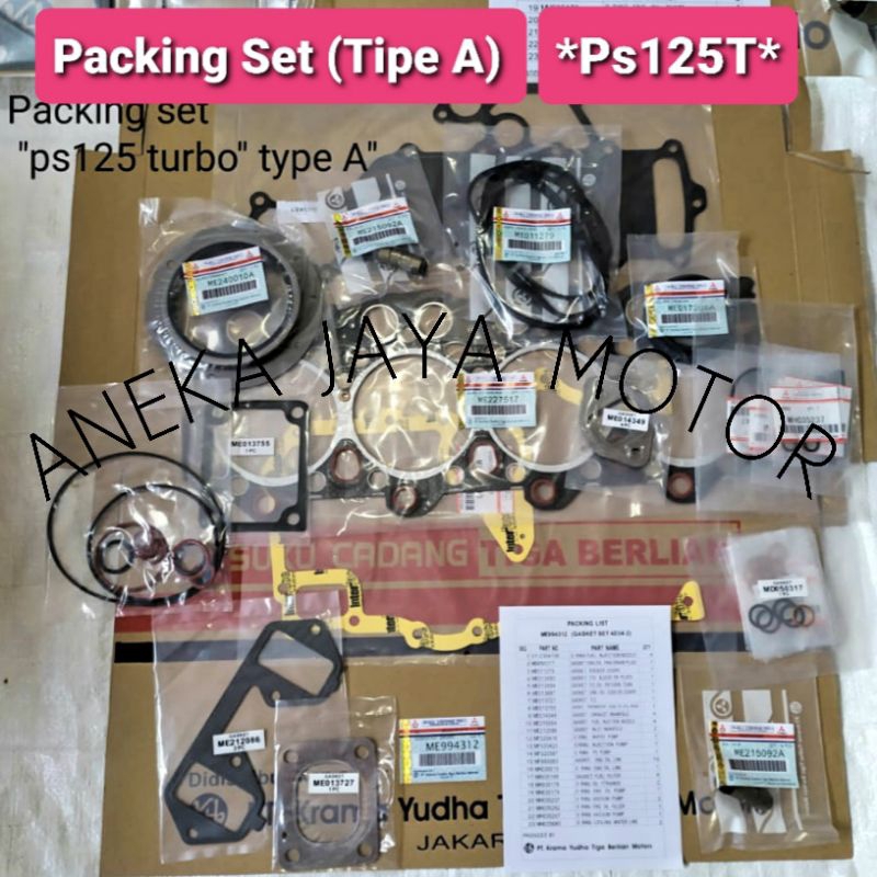 Jual packing gasket full set paking set Mitsubishi ps125T ps125 turbo original | Shopee Indonesia