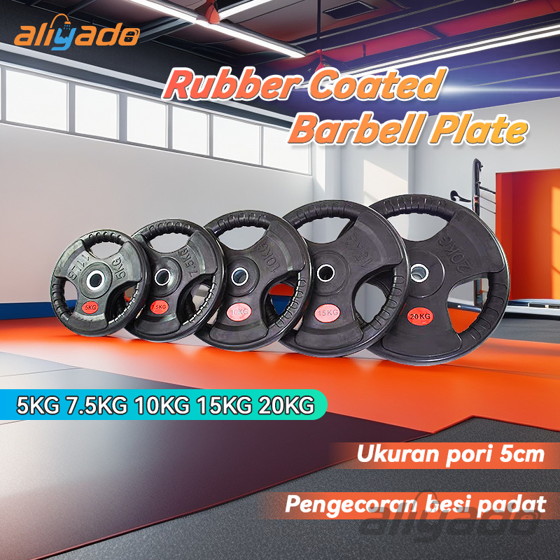 Jual Rubber Coated Barbell Plate / Piringan Barbell 5KG / 7.5KG / 10KG / 15KG / 20KG | Shopee ...