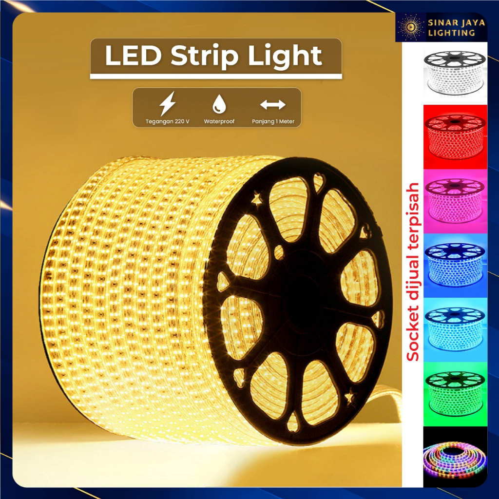 Jual Lampu LED Strip 4040 SMD per Meter - Soket Dijual Terpisah | Shopee Indonesia