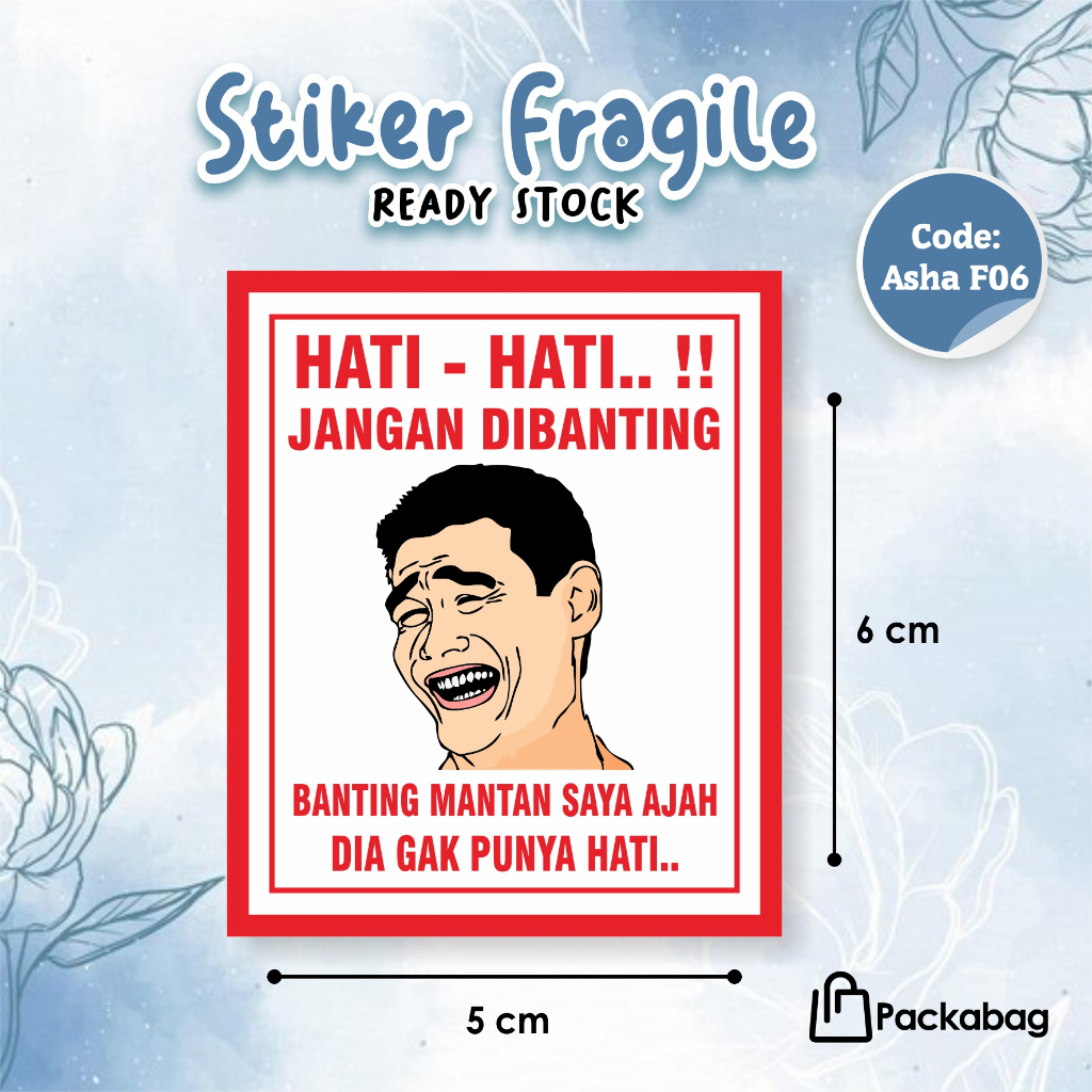 Jual STIKER FRAGILE LUCU MURAH - UKURAN 5X6 cm - STIKER READY STOCK ...