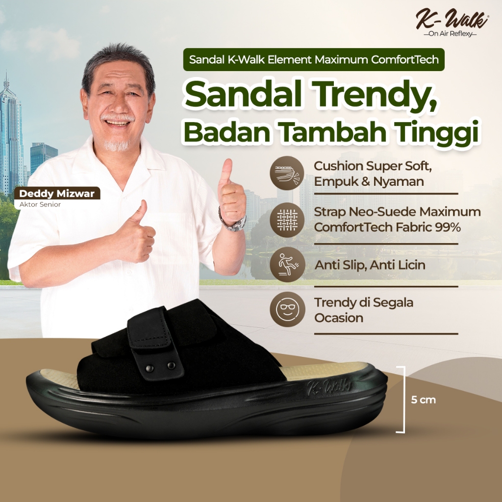 Jual K-Walk Element Sandal Kekinian Sandal KWalk Neo-Suede Maximum ...